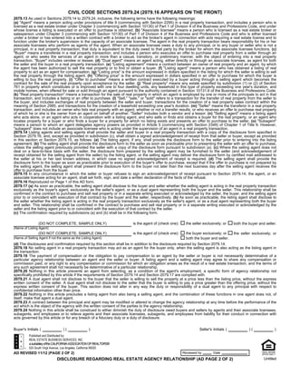 Ad 2 - disclosure (2) regarding re relationship (selling firm to buyer ...