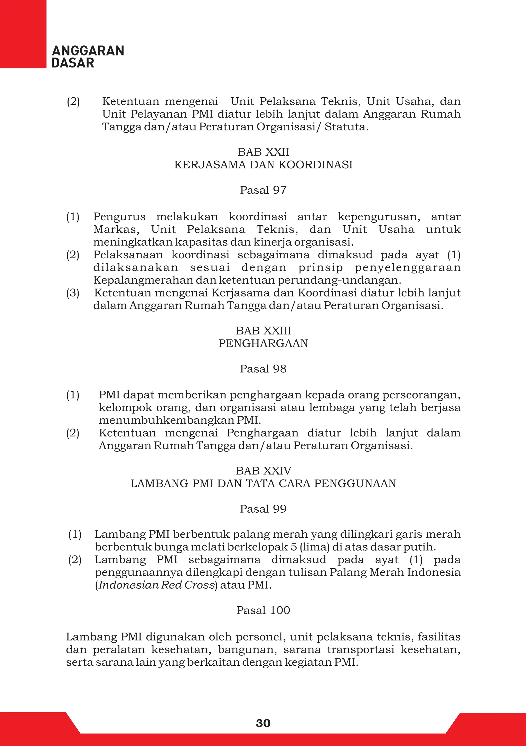 Anggaran Dasar dan Anggaran Rumah Tangga PMI 2019-2024 | PDF