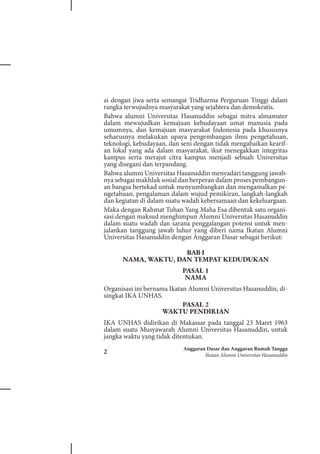AD-ART IKATAN ALUMNI UNIVERSITAS HASANUDDIN | PDF