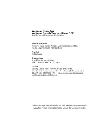 AD-ART IKATAN ALUMNI UNIVERSITAS HASANUDDIN | PDF