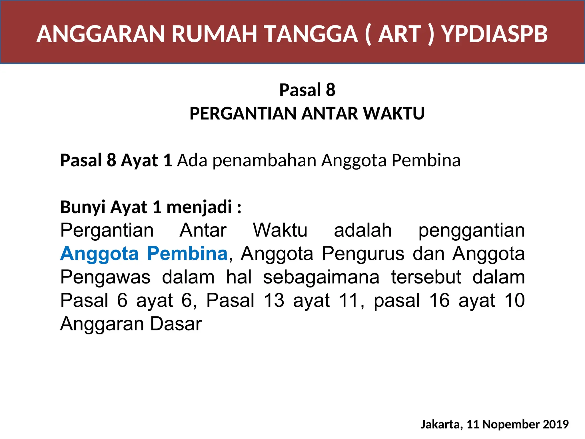 AD-ART Yaayasan pembina dakwah islam asys | PPT
