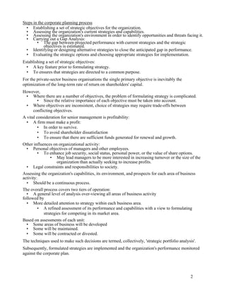 Corporate planning | PDF