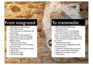 Ad crafting updated, the basics of transmedia planning | PDF