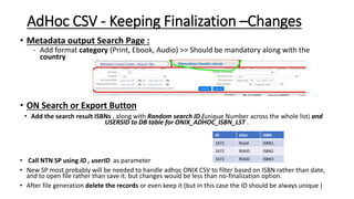 Ad-Hoc CSV ONIX file generation.pptx