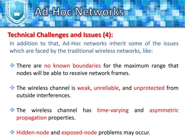 Ad-Hoc Networks | PPTX | Computer Networking | Computing