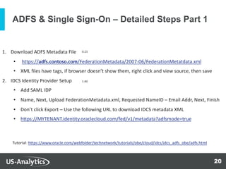 AD SSO with Oracle Analytics Cloud - Oracle Open World 18 | PPT