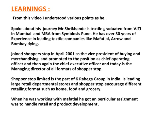 Welingkar Project for Sem 2 | PPT