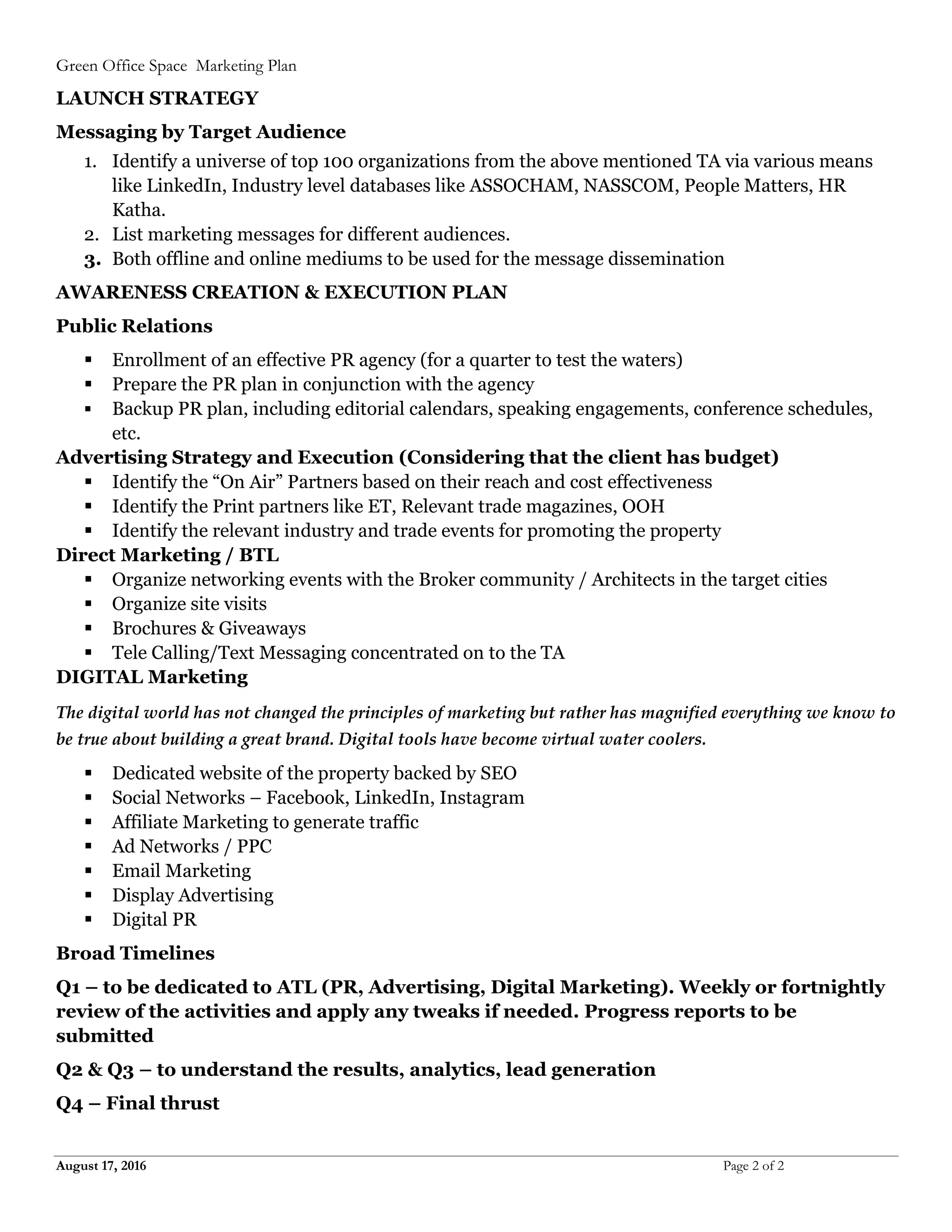 M2S Consulting_Plan_V 1.0 | PDF
