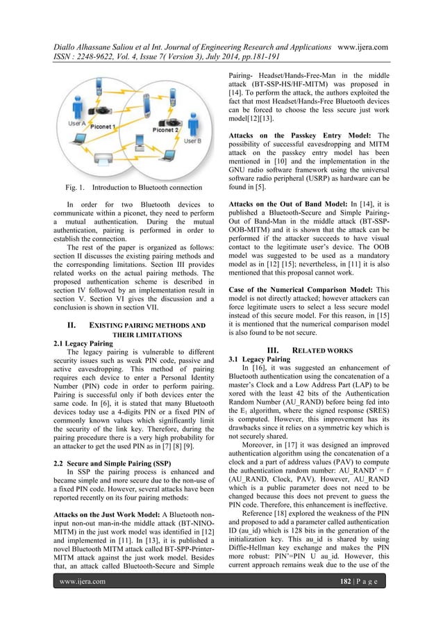 Dual Authentication For Bluetooth Connection | PDF