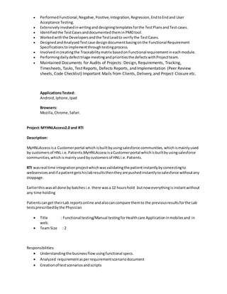 Salesforce Testing Resume | DOCX