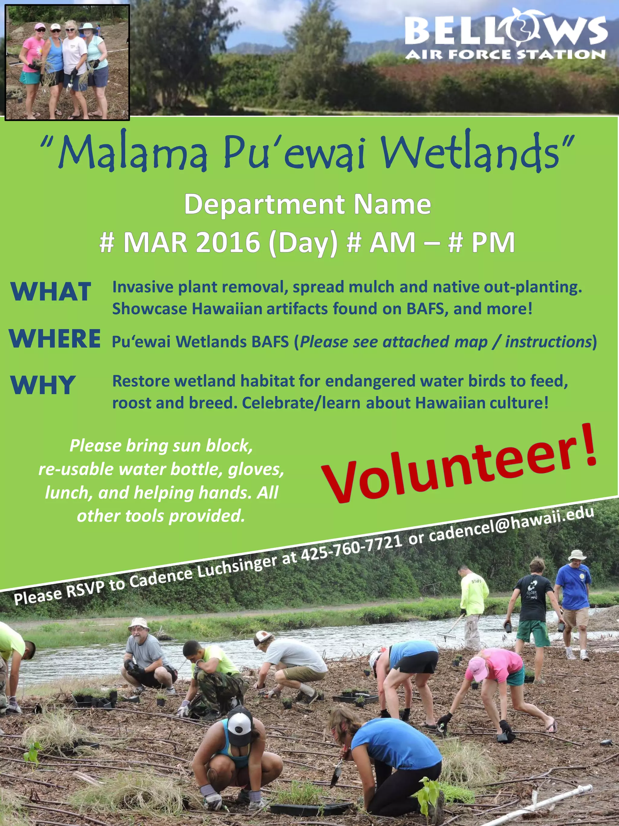 Out-Planting Day Flyer | PDF