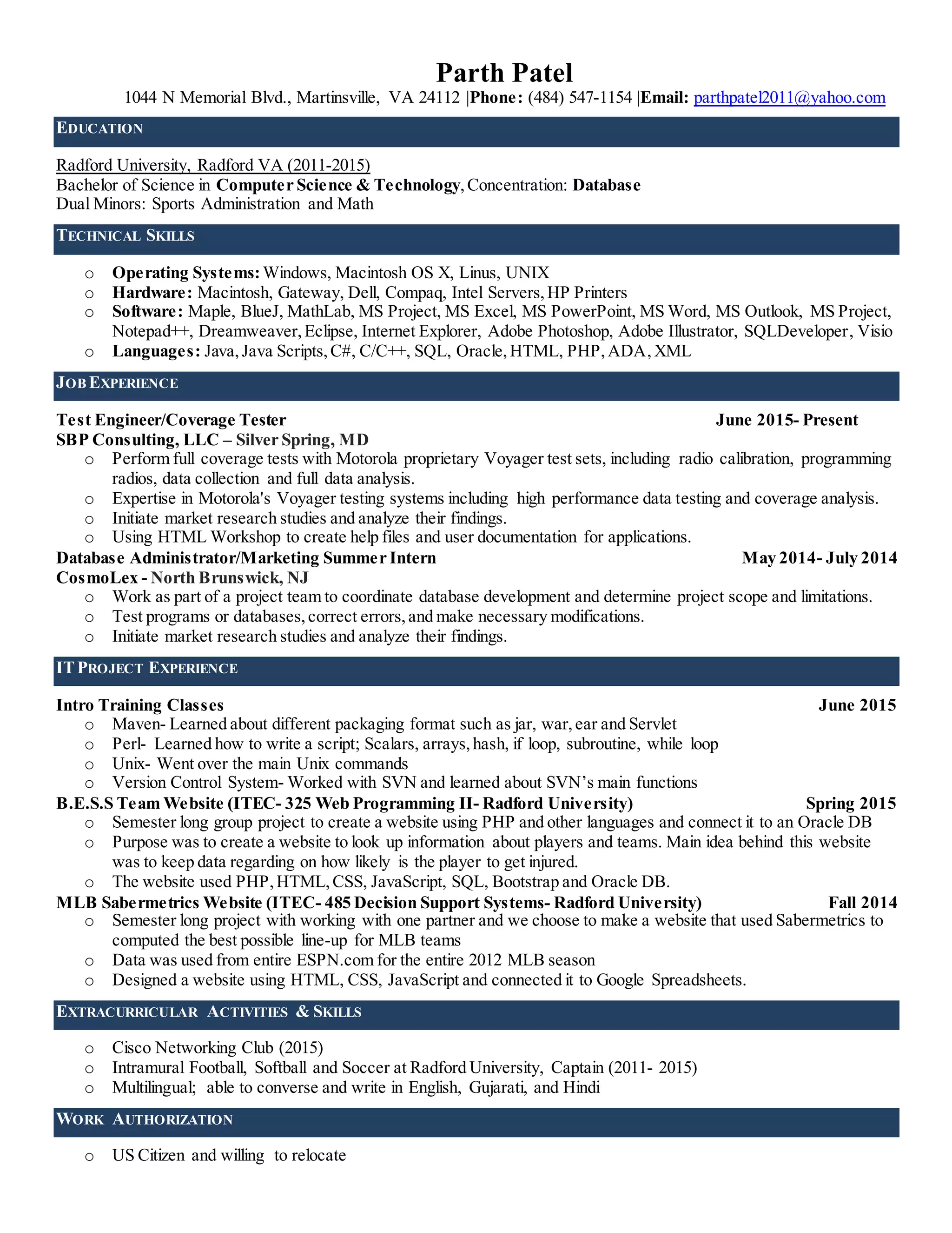 ParthPatel_Resume | DOCX