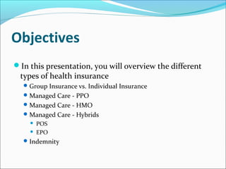 Heatlh Insurance Overview | PPT