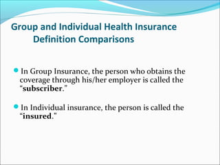 Heatlh Insurance Overview | PPT