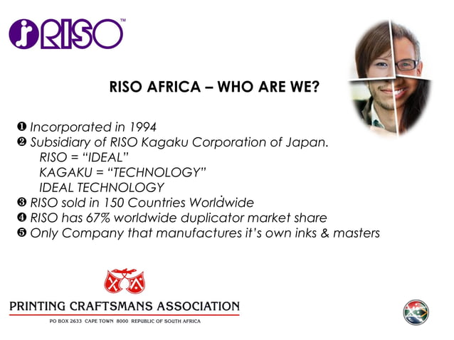 RISO AFRICA CORPORATE PRESENTATION PCA | PPT