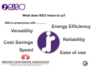 RISO AFRICA CORPORATE PRESENTATION PCA | PPT