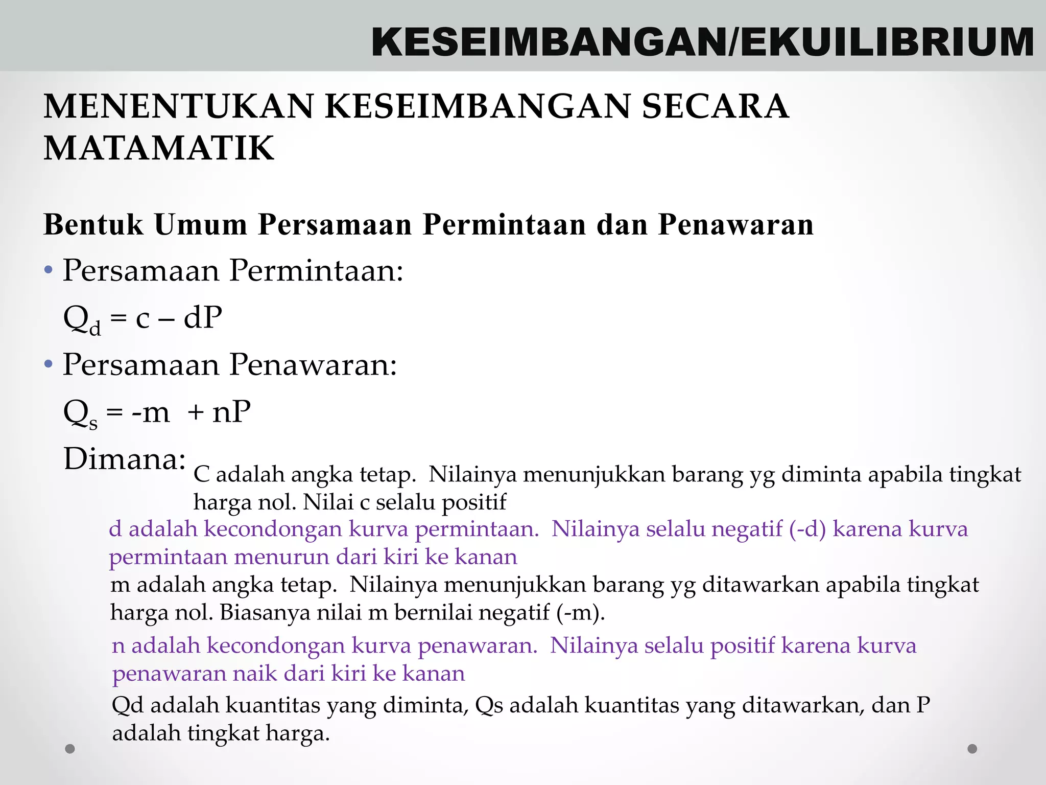 Permintaan, Penawaran, dan Keseimbangan Pasar | PPTX