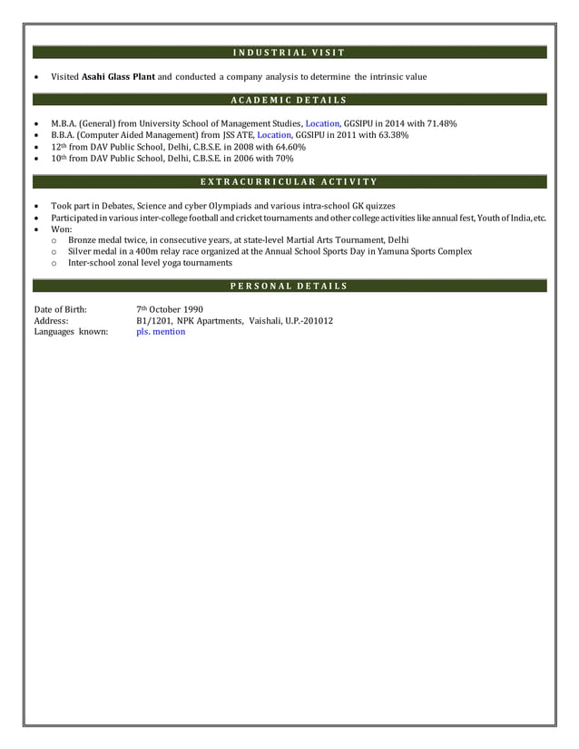 Varun_CV | DOCX | Business Administration | Business