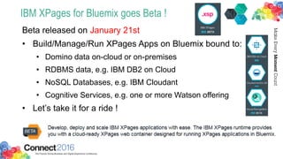 AD1542 Get Hands On With Bluemix | PPT