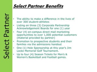 Greensboro College Corporate Partnership Proposal Packet | PPT