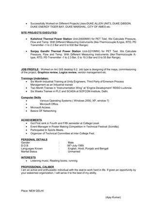 ajay kumar resume