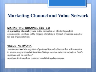 Designing and Managing Value Networks and Channel | PPTX | Sales | Business