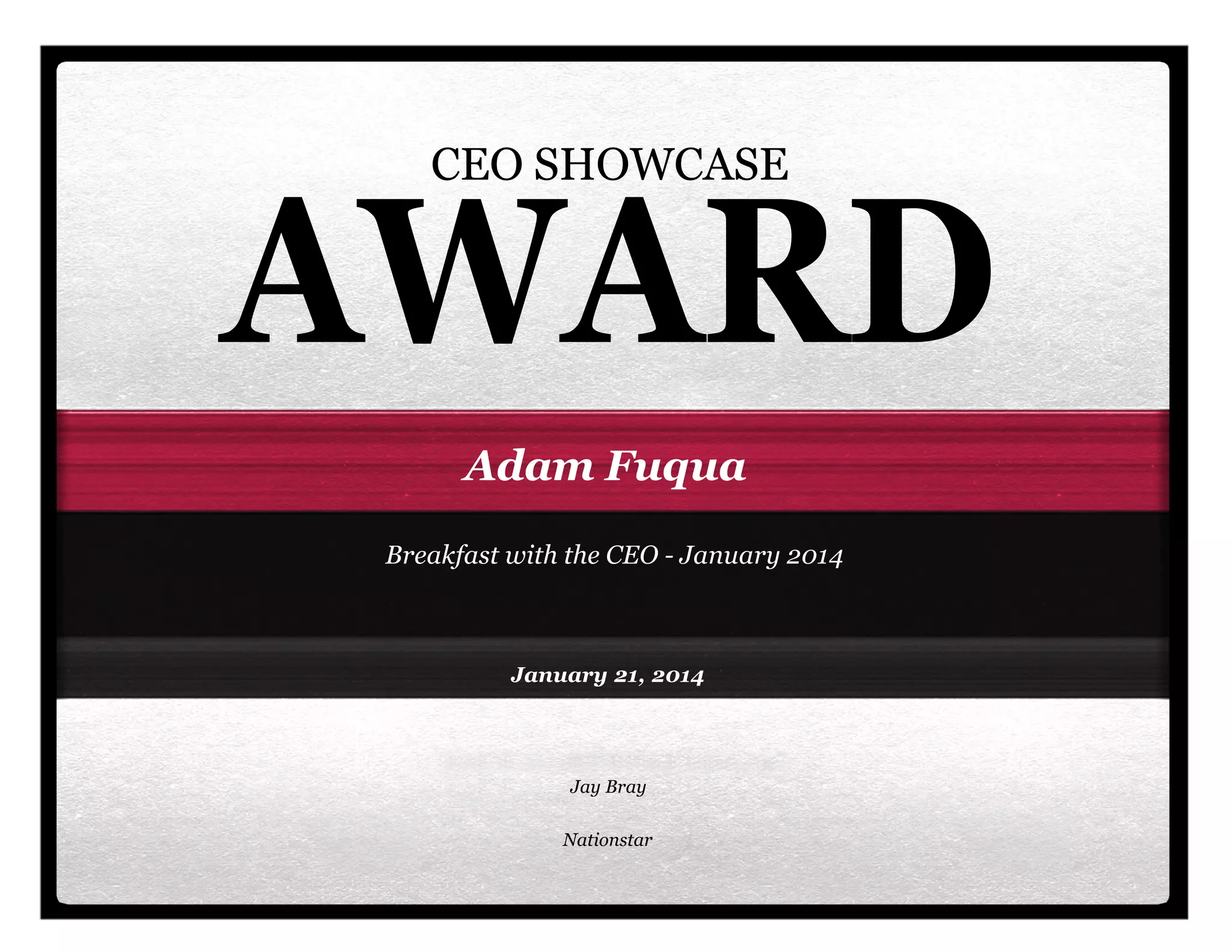 CEO Showcase Award - Adam Fuqua | PPT