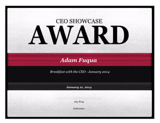 CEO Showcase Award - Adam Fuqua | PDF