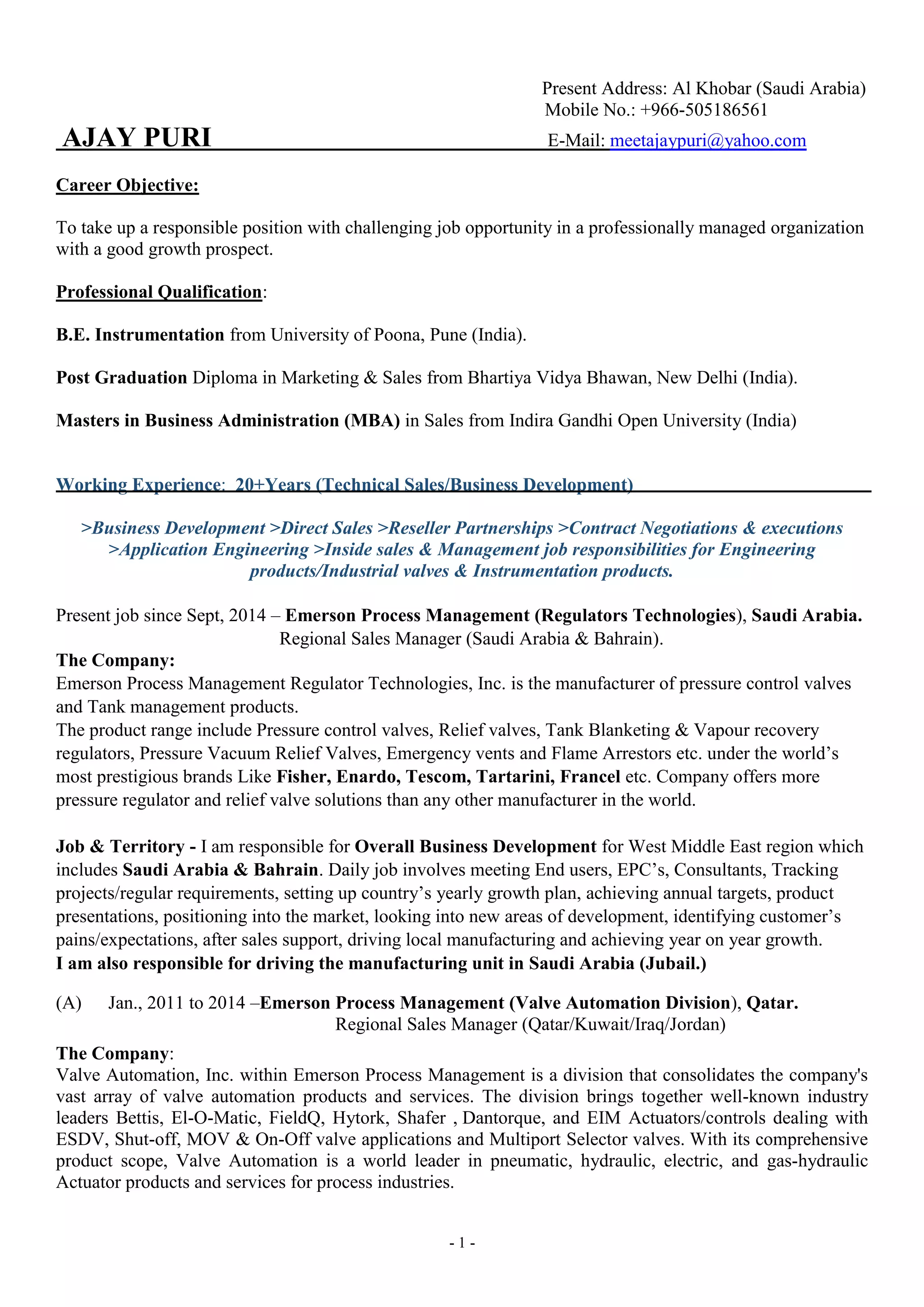 Ajay_Puri's_updated Resume | PDF