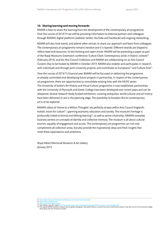 RAMM Contemporary arts programme mid term review | PDF | Hobbies ...