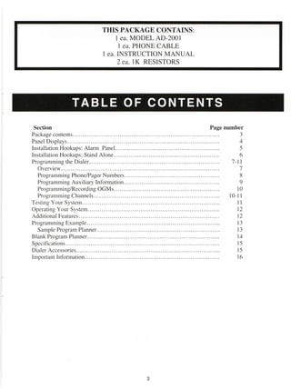 United Security AD2001 User Manual | PDF