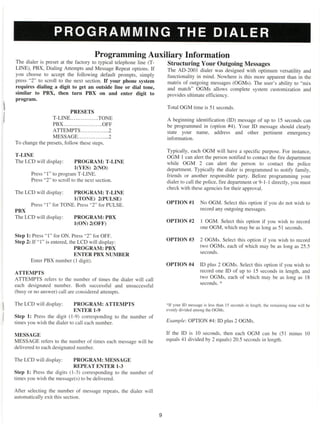 United Security AD2001 User Manual | PDF