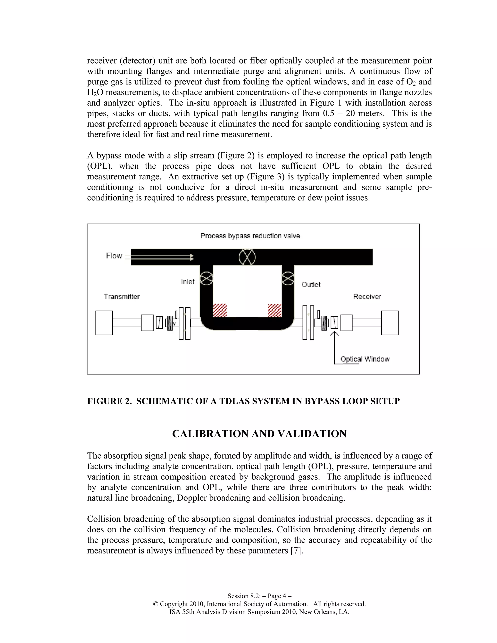 CALIBRATION & VALIDATION PHILOSOPHY AND PROCEDURES FOR TUNEABLE DIODE LASER ANALYZERS IN PROCESS ...