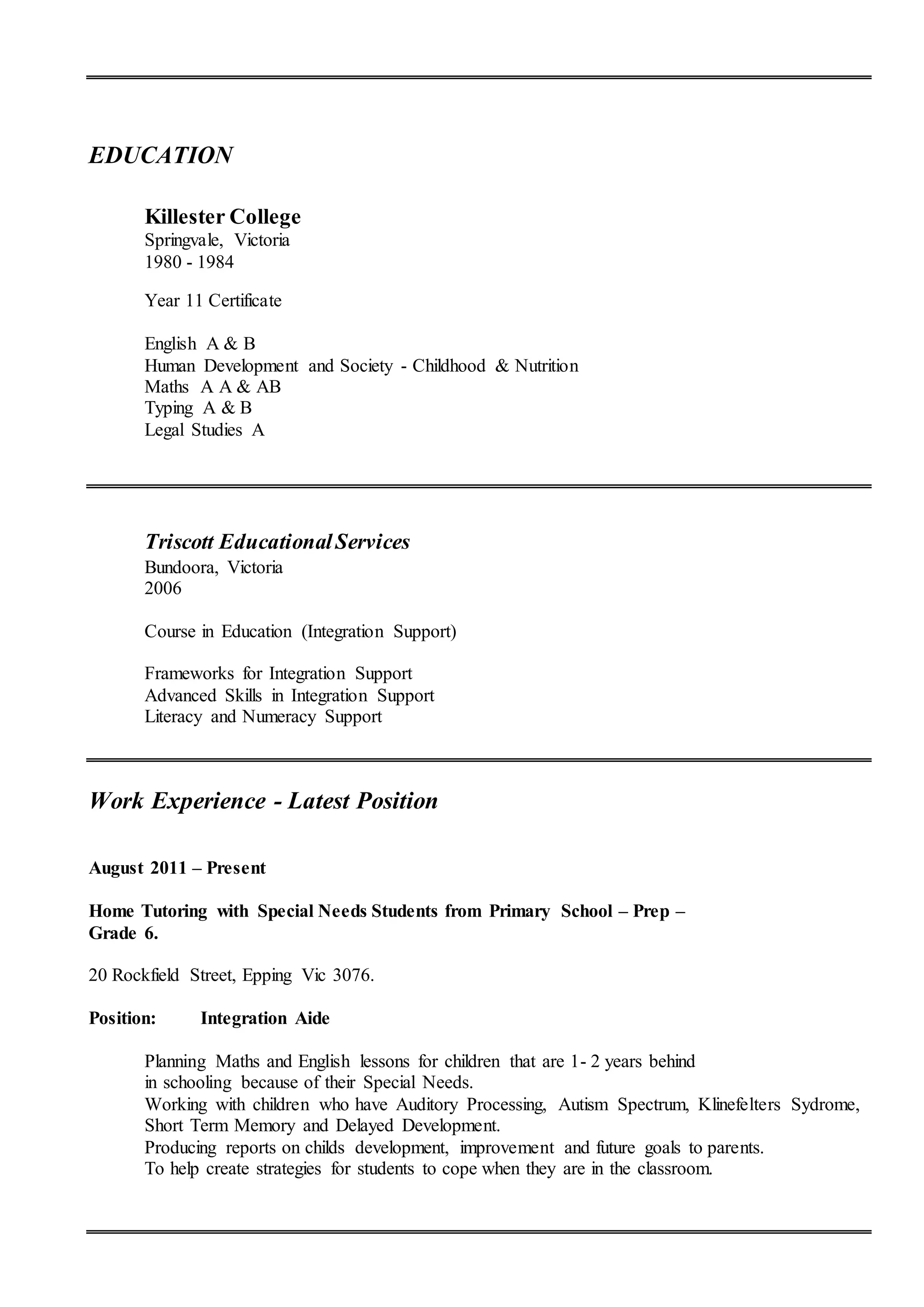 Helen's Resume 1 | DOCX