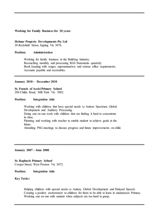 Helen's Resume 1 | PDF