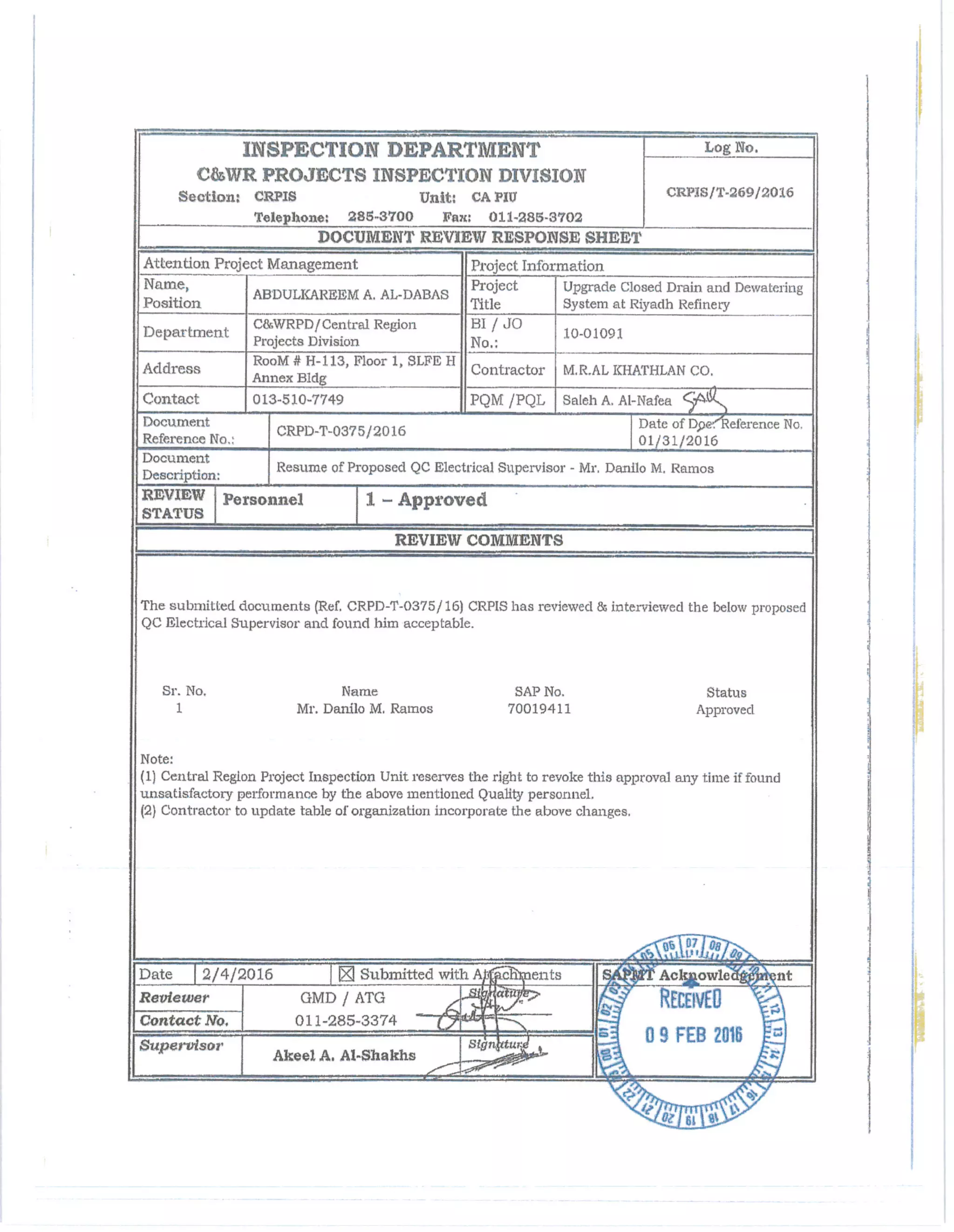 Aramco approval for Riyadh Refinery | PDF