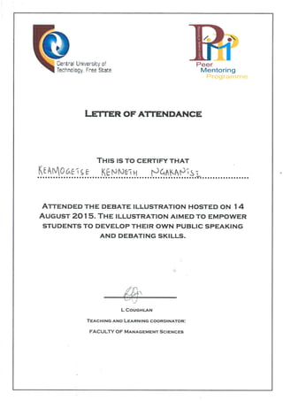 letter of attendance | PDF