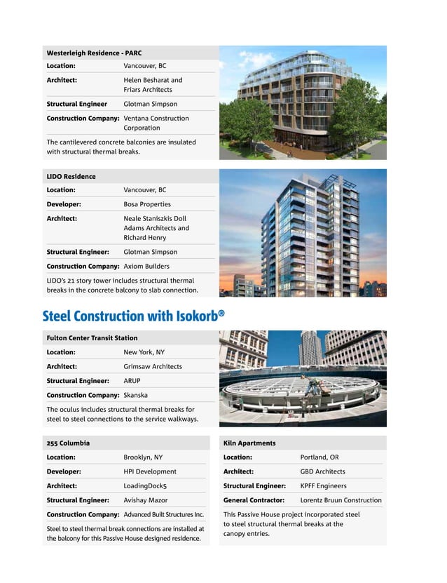 Isokorb Structural Thermal Breaks Reference Brochure | PDF