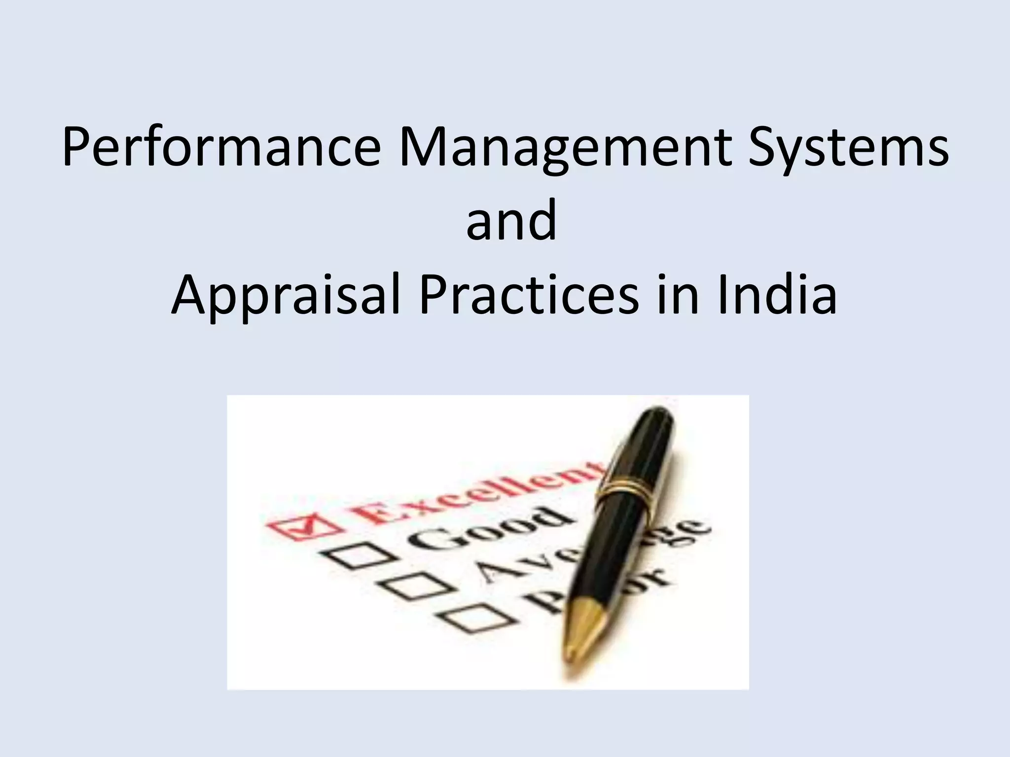 Performance Managment and Appraisal systems | PPTX