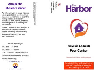 The Harbor brochure Sexual Assault Peer Center | PPT