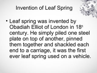 Introduction to leaf spring | PPT