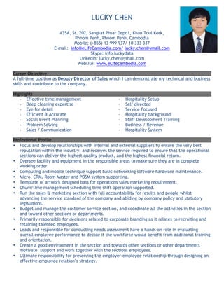 Lucky CHEN Curriculum Vitea | PDF