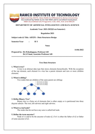 AD3251-Data Structures Design-Notes-Tree.pdf