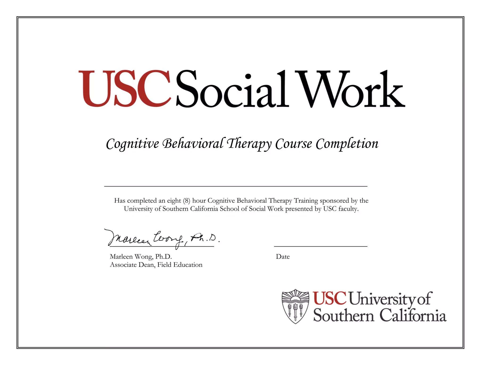 CBT Completion Certificate | PDF