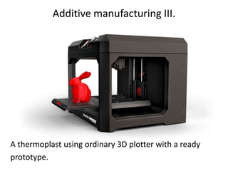 The opportunities of the usage of additive manufacturing (3D printing ...