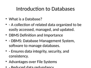 AD3391-Database Design and management system | PPTX