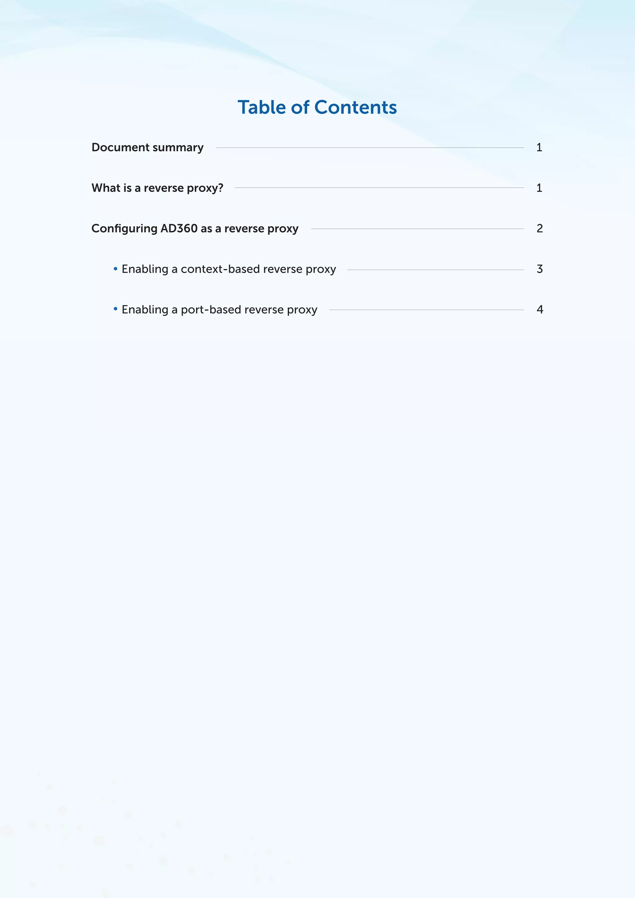 Ad360 reverse proxy | PDF
