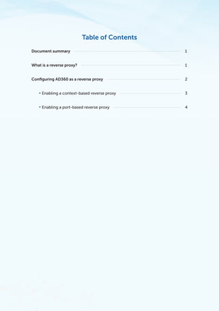 Ad360 reverse proxy | PDF