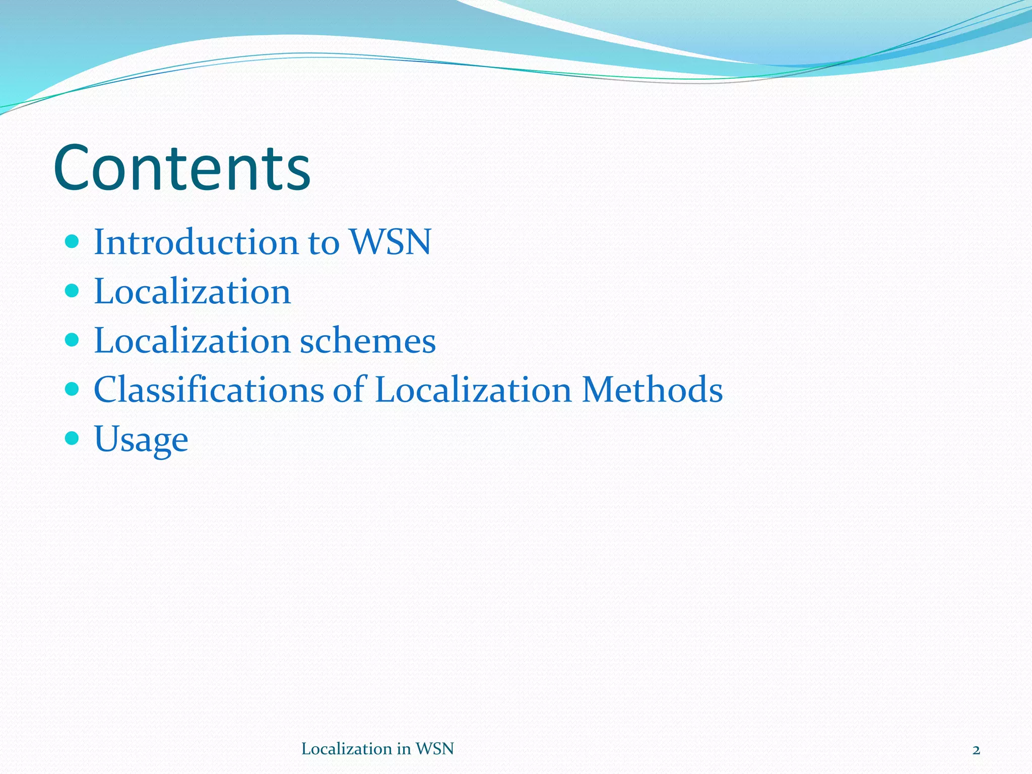 localization in wsn | PPTX
