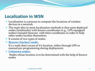 localization in wsn | PPTX